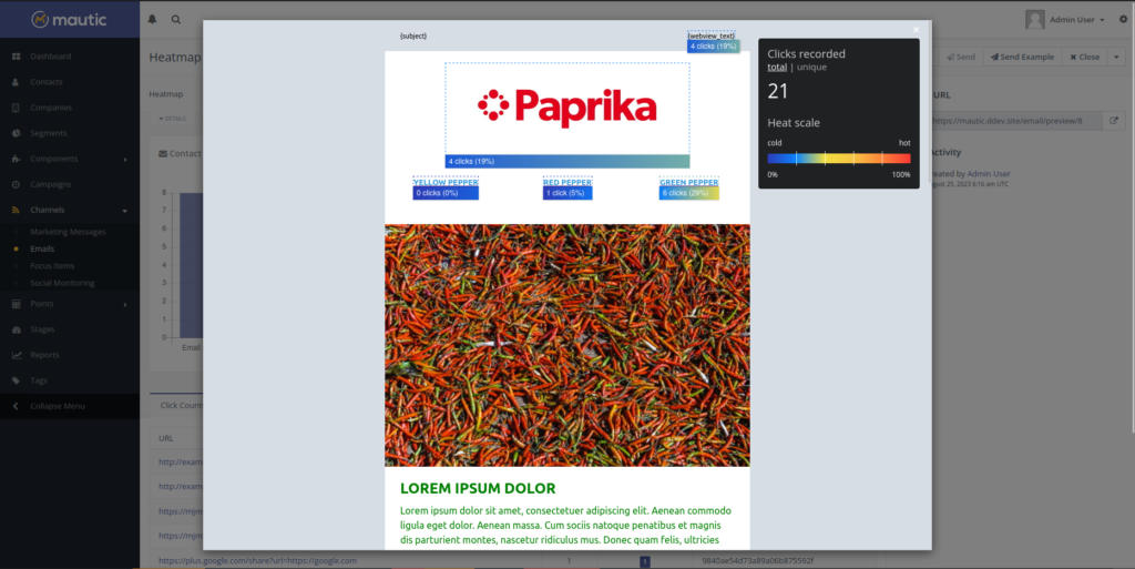 Tracking and analytics - Mautic